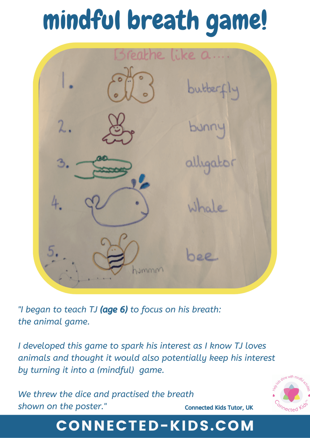 Animal mindful breath poster to help children with ADHD - Teaching ...